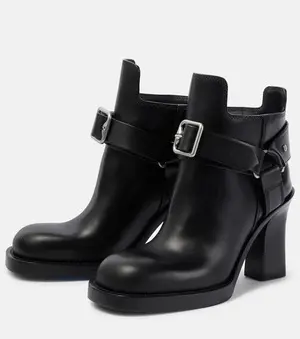 Burberry Stirrup Leather Ankle Boots