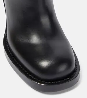 Burberry Stirrup Leather Ankle Boots