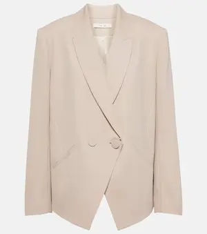 THE SEI Double-breasted Crêpe Blazer