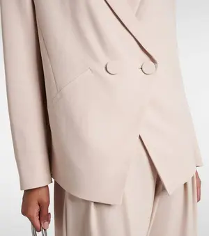 THE SEI Double-breasted Crêpe Blazer
