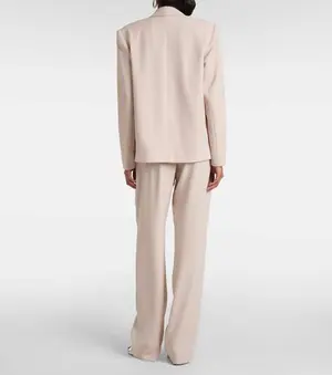 THE SEI Double-breasted Crêpe Blazer