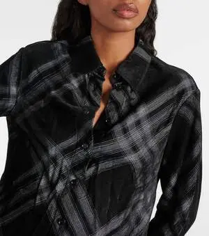 Burberry Check Velvet Shirt