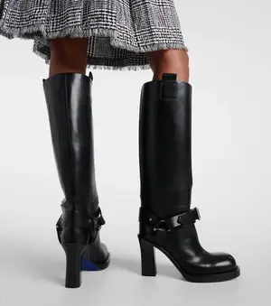Burberry Stirrup Leather Knee-high Boots