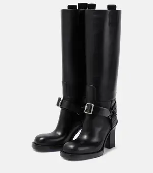 Burberry Stirrup Leather Knee-high Boots