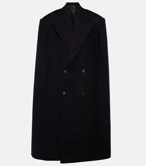 Wardrobe.NYC Double-breasted Virgin Wool Cape