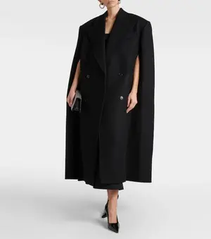 Wardrobe.NYC Double-breasted Virgin Wool Cape