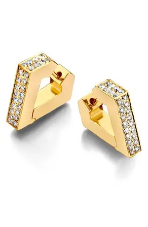 DRIES CRIEL Brute Diamanti Diamond Huggie Hoop Earrings - Yellow Gold