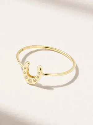 JENNIFER MEYER 18-karat Diamond Horseshoe Ring - Gold