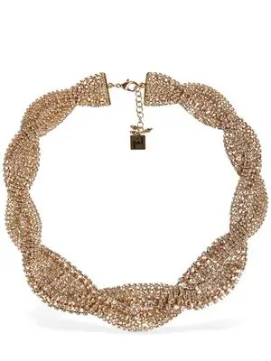Rosantica Chevron Crystal Collar Necklace - Gold,crystal