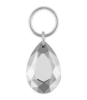 MARIA TASH Faceted Pear Charm - White