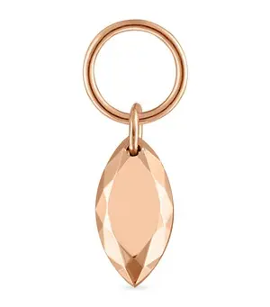 MARIA TASH Faceted Gold Marquise Charm - Rose Gold