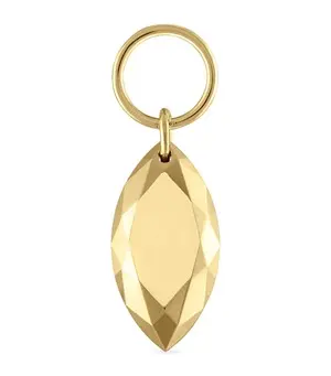 MARIA TASH Faceted Marquise Charm - Gold