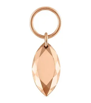 MARIA TASH Faceted Gold Marquise Charm - Rose Gold