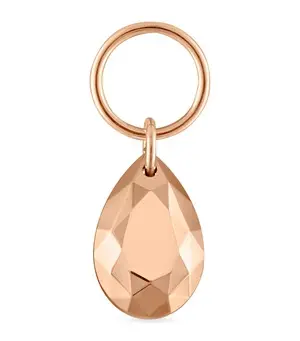 MARIA TASH Faceted Pear Charm - Rose Gold