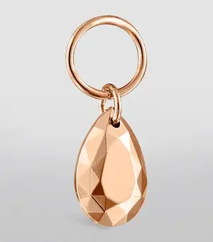 MARIA TASH Faceted Pear Charm - Rose Gold