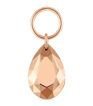 MARIA TASH Faceted Pear Charm - Rose Gold