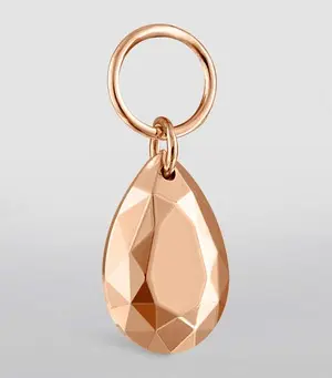 MARIA TASH Faceted Pear Charm - Rose Gold