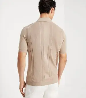 Brunello Cucinelli Cotton Rib-knit Polo Shirt