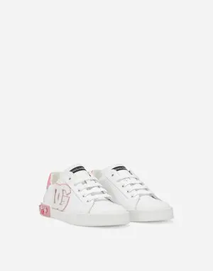 Dolce & Gabbana Calfskin Portofino Sneakers - White