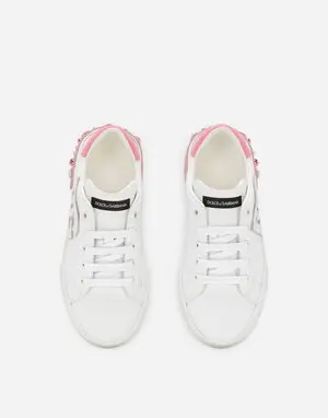 Dolce & Gabbana Calfskin Portofino Sneakers - White