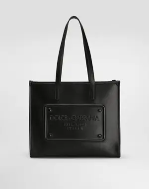 Dolce & Gabbana Medium Calfskin Shopper - Black