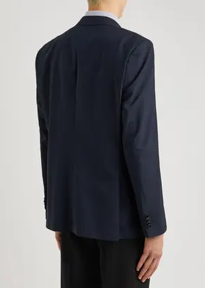 BOSS Stretch-wool Blazer - Navy
