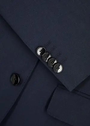 BOSS Stretch-wool Blazer - Navy