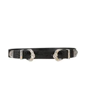 Maje Leather Belt With Appliqués - Black