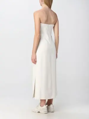 Theory Strapless Midi Dress - Ivory