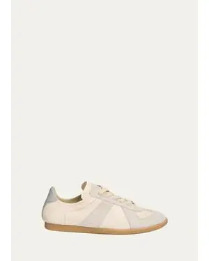 MAISON MARGIELA Replica Mixed Leather Low-top Sneakers Cream