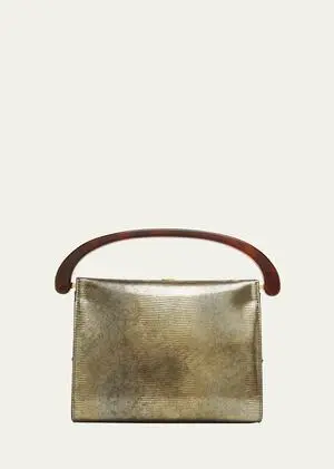 Dries Van Noten Lizard-embossed Top-handle Bag