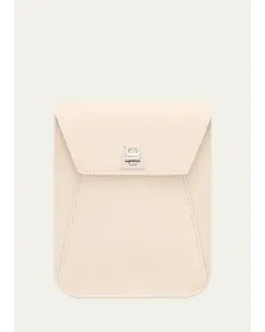 Akris Akris Leather Messenger Bag Alabaster