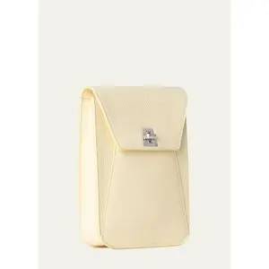 Akris Leather Messenger Bag - Alabaster