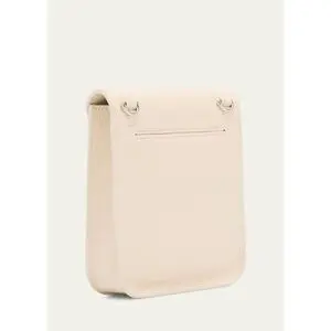 Akris Leather Messenger Bag - Alabaster