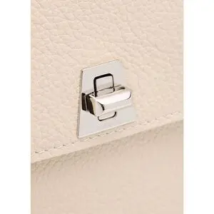 Akris Leather Messenger Bag - Alabaster
