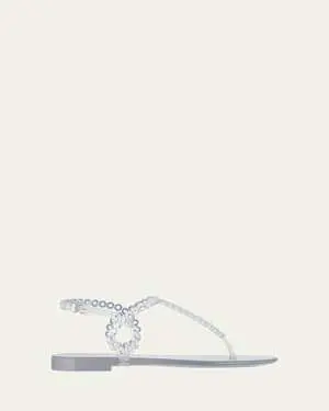 AQUAZZURA Almost Bare Crystal Jelly Slingback Sandals - Transparent
