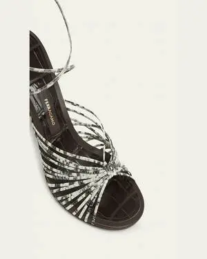 FERRAGAMO Atena Caged Ankle-wrap Sandals