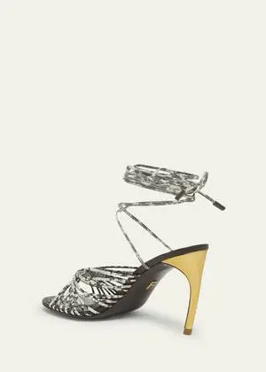 FERRAGAMO Atena Caged Ankle-wrap Sandals