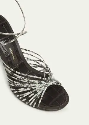 FERRAGAMO Atena Caged Ankle-wrap Sandals