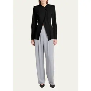Giorgio Armani Stretch Viscose Asymmetrical Knit Jacket
