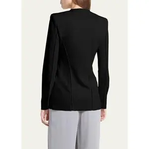 Giorgio Armani Stretch Viscose Asymmetrical Knit Jacket