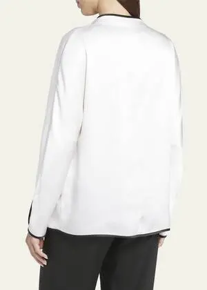 Giorgio Armani Tasseled Silk Blouse