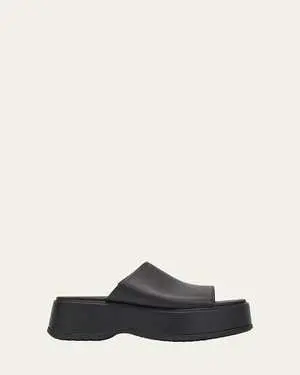 Sorel Sorel Dayspring Leather Platform Sandals - Black Black