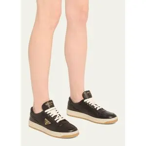 Prada Leather Low-top Sneakers - Nero