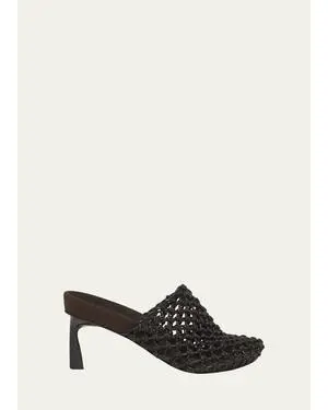 Stella McCartney Terra Eco Net Stiletto Mules - Cocoa