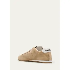 Miu Miu Suede Bicolor Trainer Sneakers - Oleandro