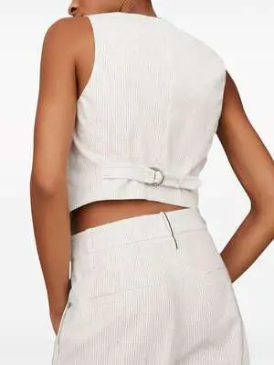 Brunello Cucinelli Pinstriped Linen-blend Trousers