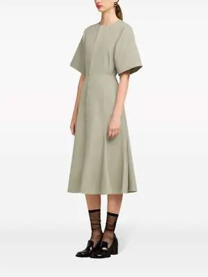 AMI Paris Short-sleeve Cotton Midi Dress
