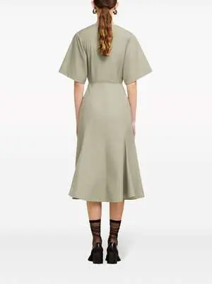 AMI Paris Short-sleeve Cotton Midi Dress