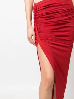 Rick Owens Edfu Gathered Maxi Skirt - Red